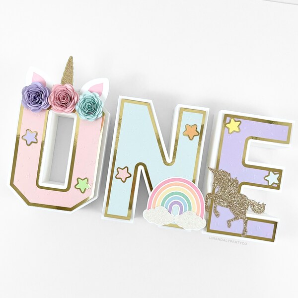 Unicorn Letters - Etsy