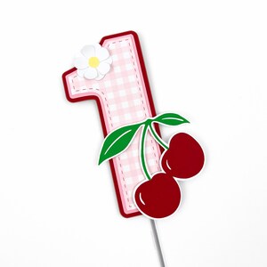 Cherry Number Cake Topper, 1st Birthday, Cake Topper, Smash Cake ...