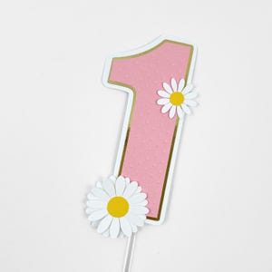 Daisy Number Cake Topper, 1st Birthday, Cake Topper, Smash Cake ...