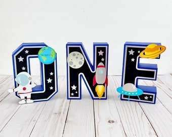 3d Space Theme Letters - Etsy