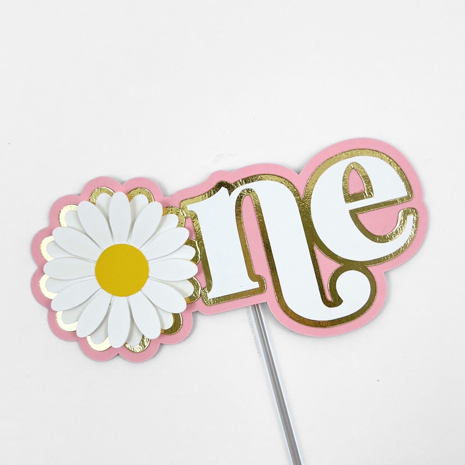 One Daisy Theme Cake Topper, Birthday Party, Smash Cake, Daisy Birthday ...
