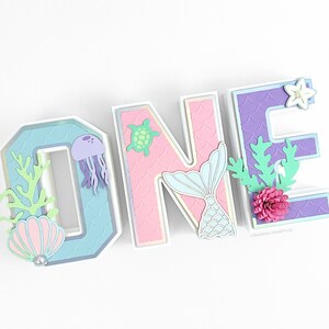 Mermaid 3D Letters, Mermaid Party Theme, One Birthday, Birthday Party ...