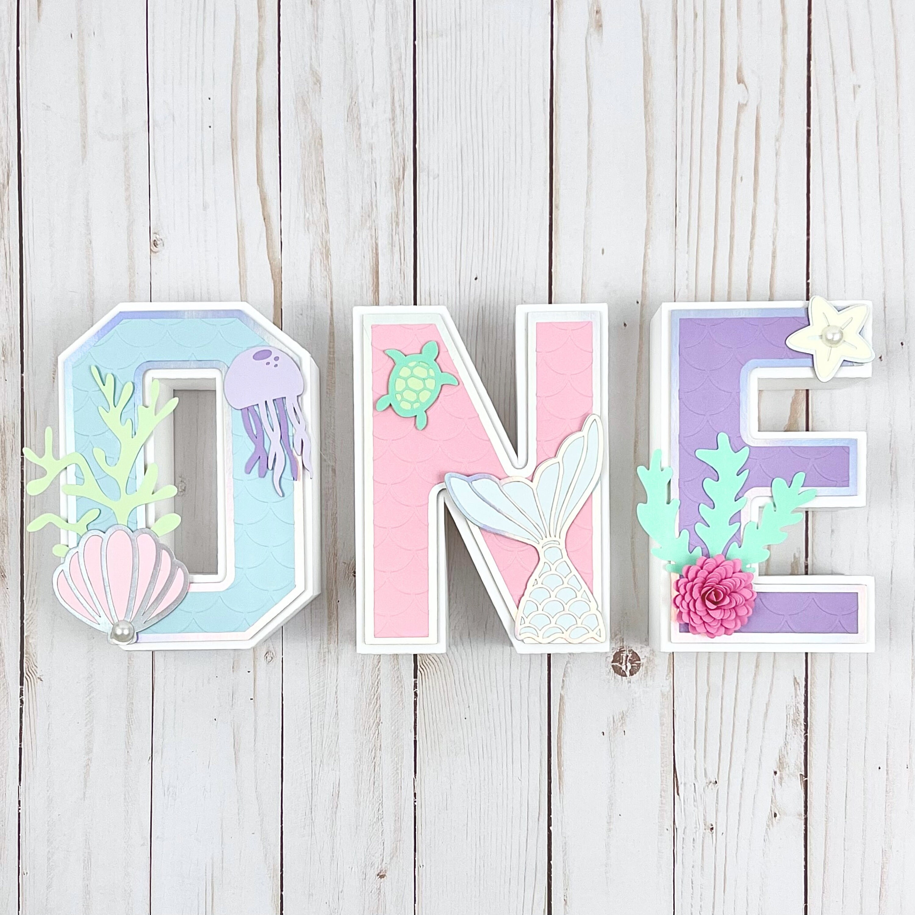 Mermaid 3D Letters Mermaid Party Theme One Birthday - Etsy