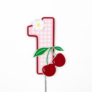 Cherry Number Cake Topper, 1st Birthday, Cake Topper, Smash Cake ...