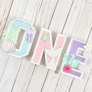Mermaid 3D Letters, Mermaid Party Theme, One Birthday, Birthday Party ...
