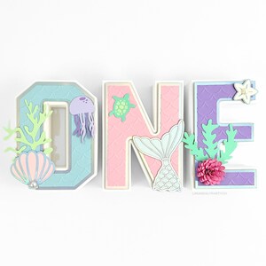 Mermaid 3D Letters, Mermaid Party Theme, One Birthday, Birthday Party ...