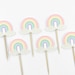 Printable Rainbow Cupcake Toppers, Cupcake Toppers for Rainbow Party ...