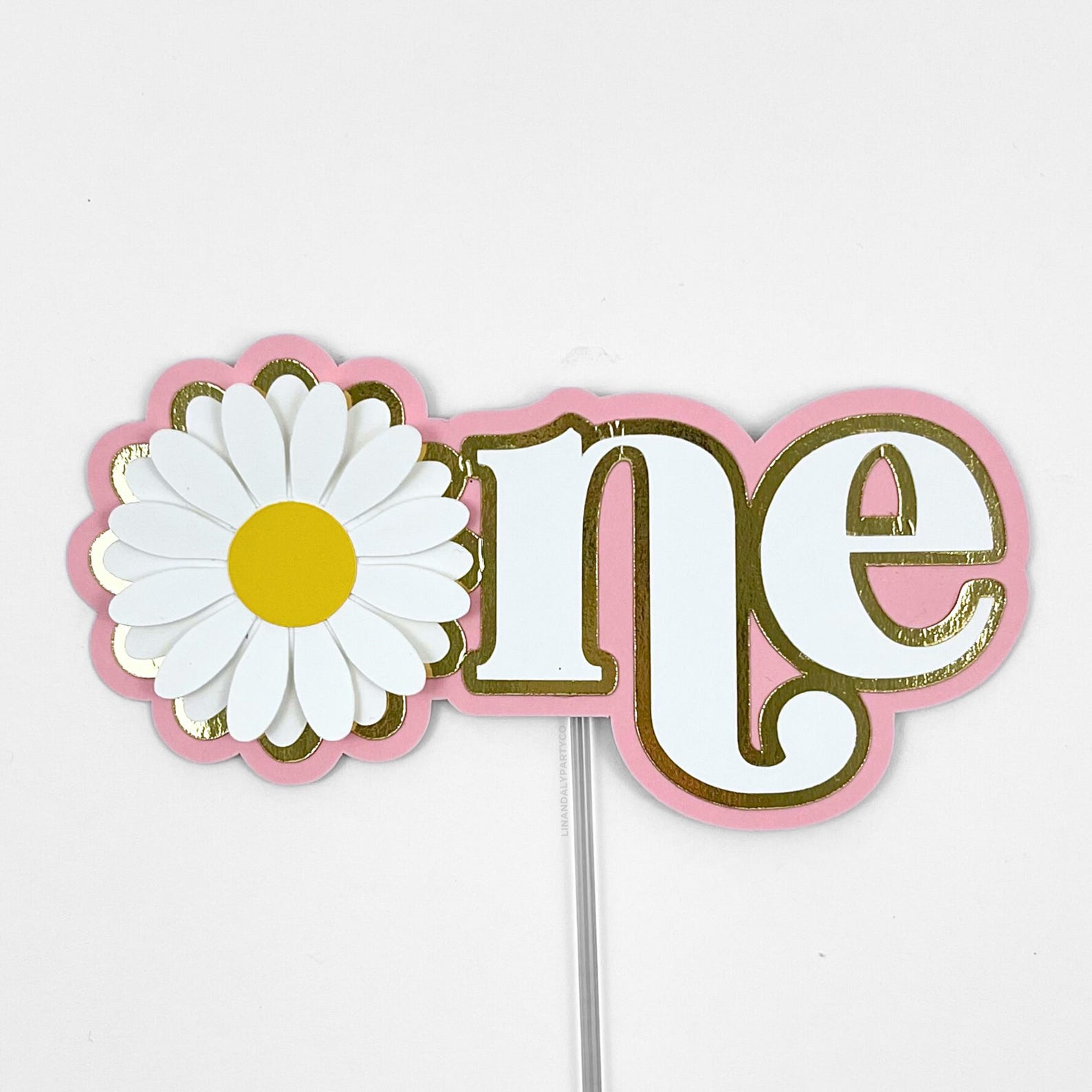 One Daisy Theme Cake Topper, Birthday Party, Smash Cake, Daisy Birthday ...