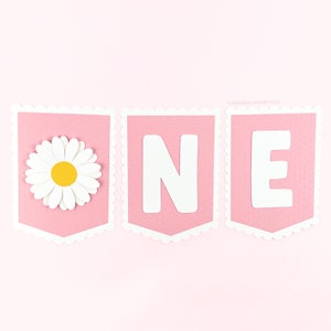 Daisy ONE Banner, High Chair Banner, First Birthday, Birthday Banner ...