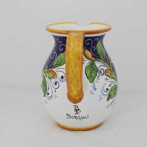 Italian Ceramic PITCHER 1lt Wine Jar Water Jar Lemon Juice Tuscan ...