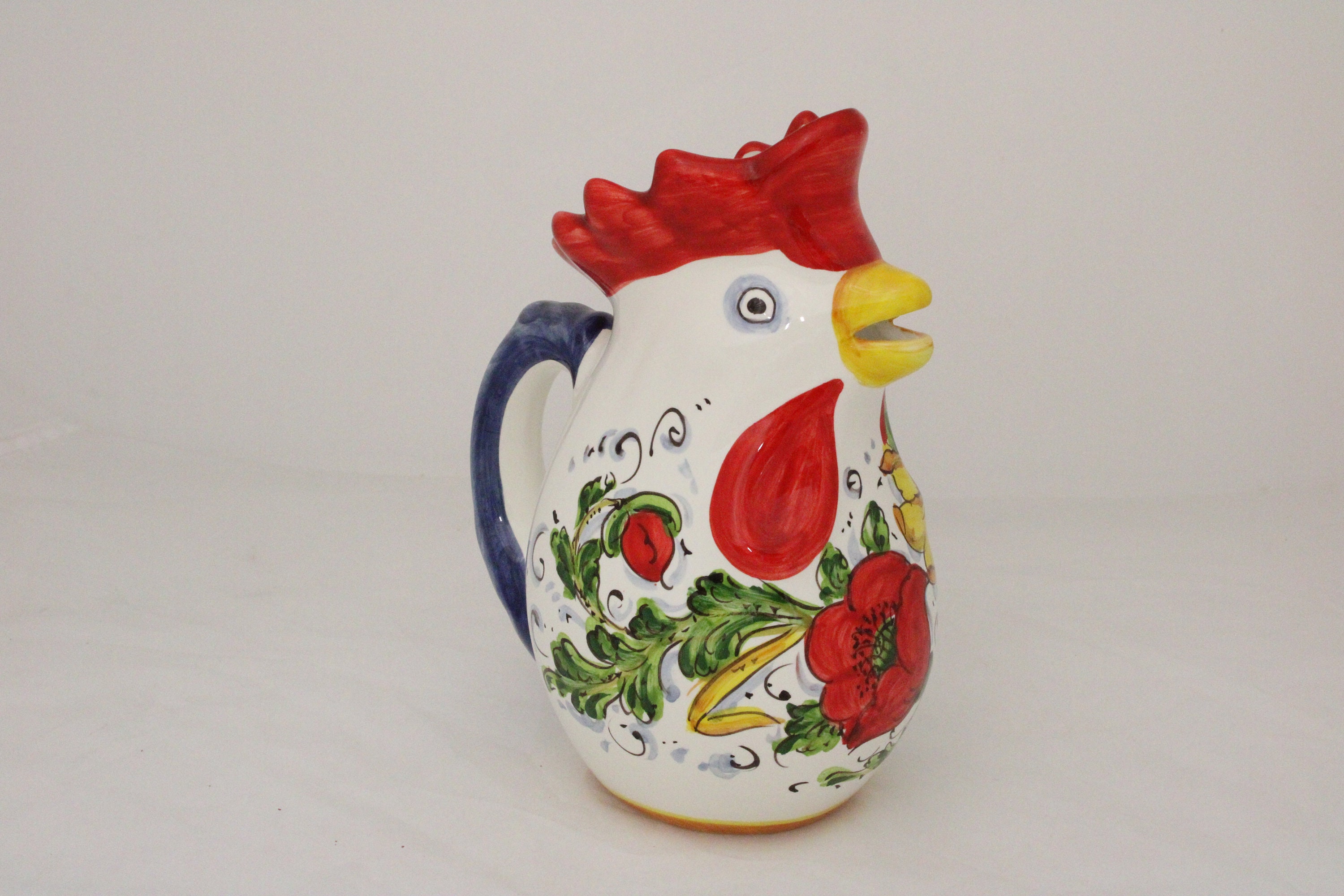 ITALIAN Ceramic ROOSTER PITCHER - Etsy