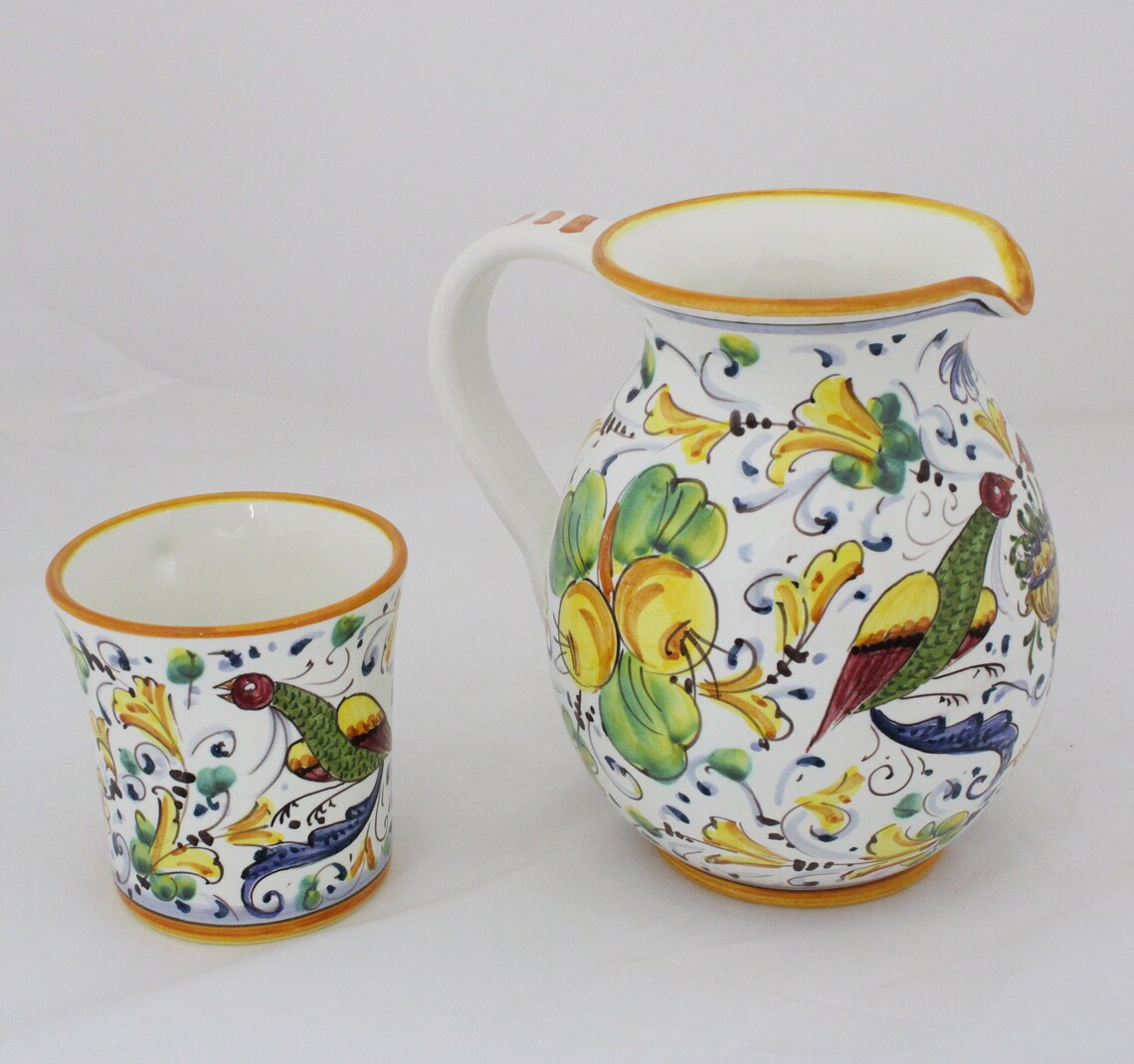 ITALIAN Ceramic PITCHER 026 US Gal Wine Jar Water Jar Mug - Etsy
