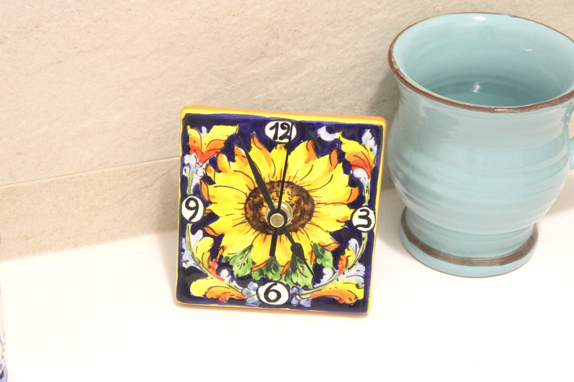 Italian Ceramic Wall and Table Clock Tuscan Pattern - Etsy