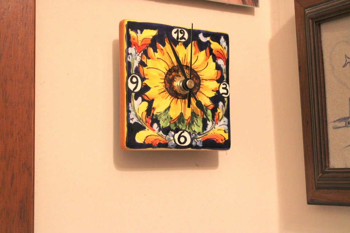 Italian Ceramic Wall and Table Clock Tuscan Pattern - Etsy