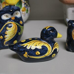 Italian Ceramic Art Animal Figurines, Hand Painted Tuscan Pottery ...