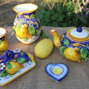 Italian Ceramic Tea Pot, Tea Time, Break Time Handpainted in Tuscany ...