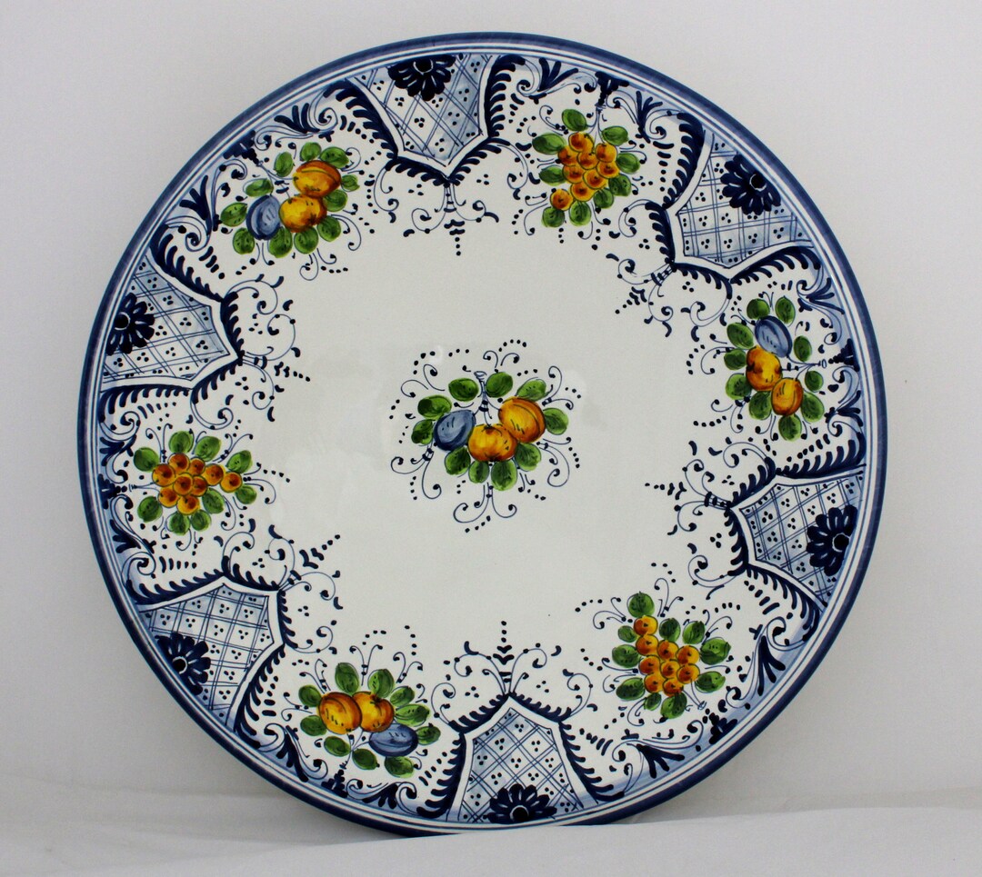 Italian Ceramic Wall Plate and Serving Tray "little Fruit" Tuscan ...