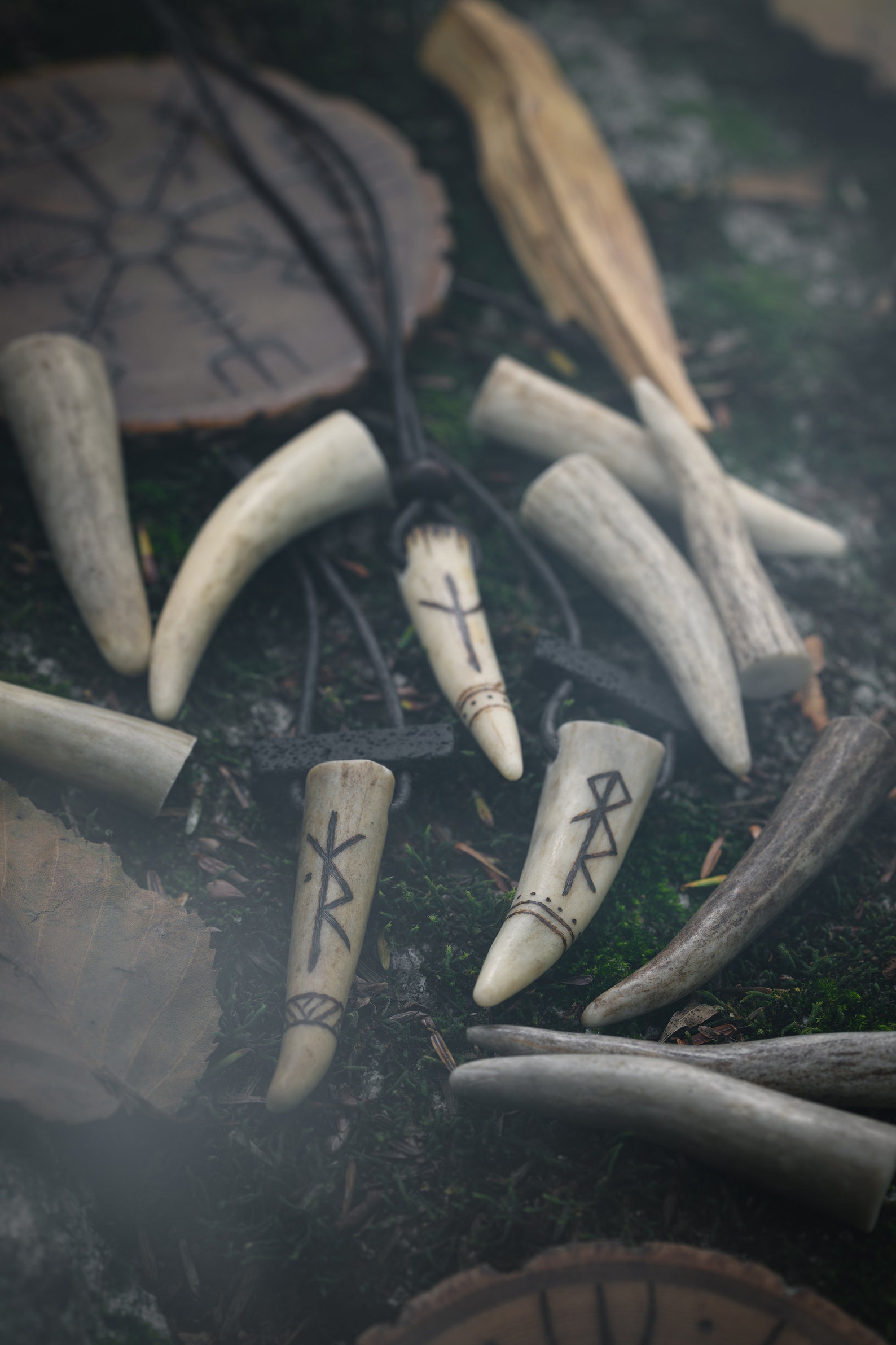 Protection Bindrune Antler Pendant Viking Rune - Etsy