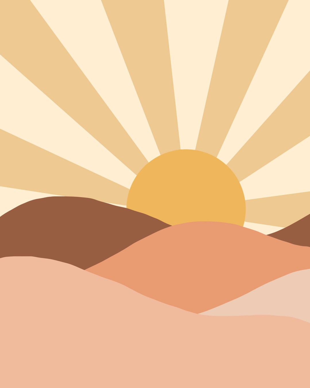 Color Block Sunrise - Etsy