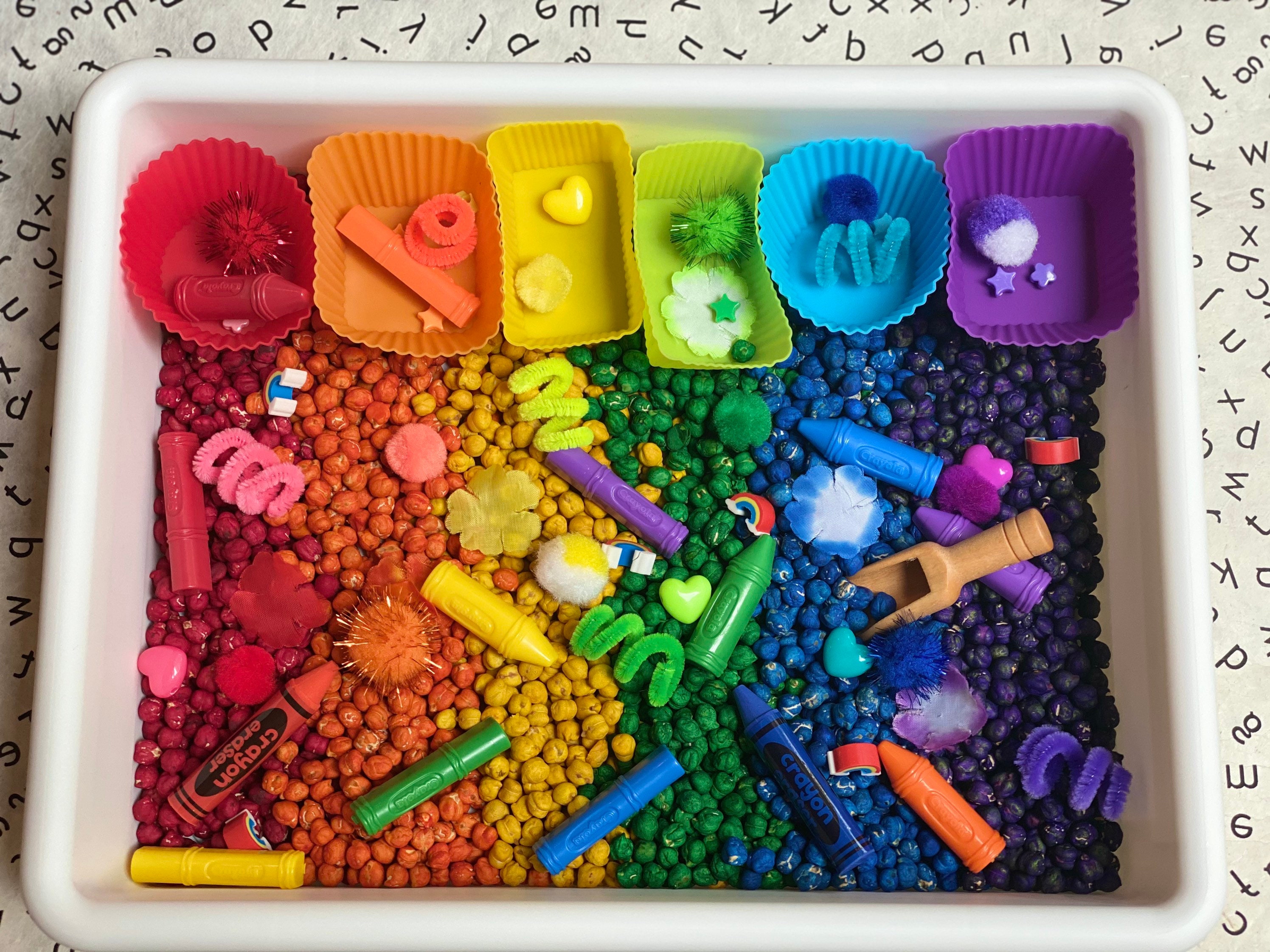 Color Sort Sensory Bin Back to School Sensory Kit Color | Etsy