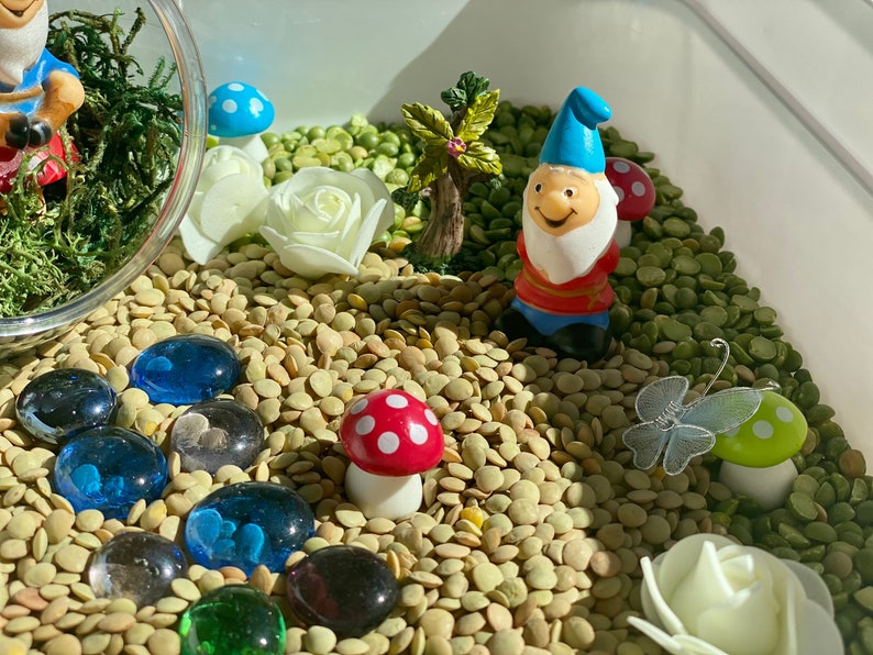 Gnome Garden Sensory Kit for Kids Fairy Garden Sensory Bin - Etsy