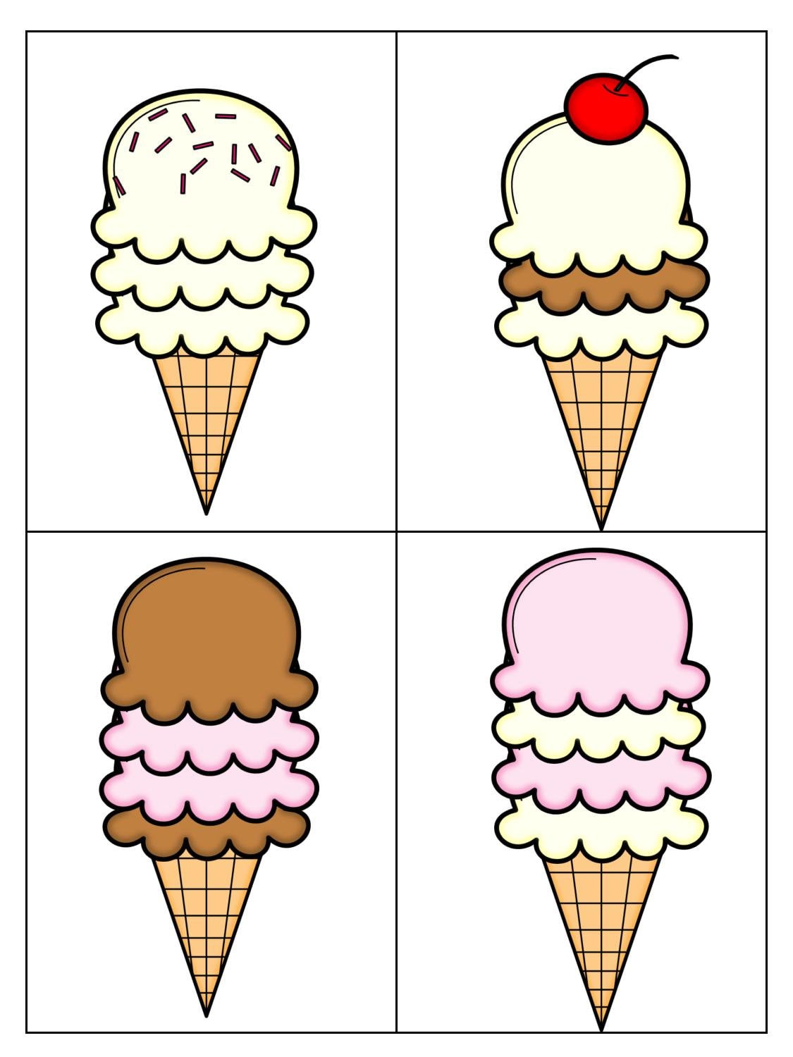 Ice Cream Patterning Cards PDF Digital Download Summer - Etsy España