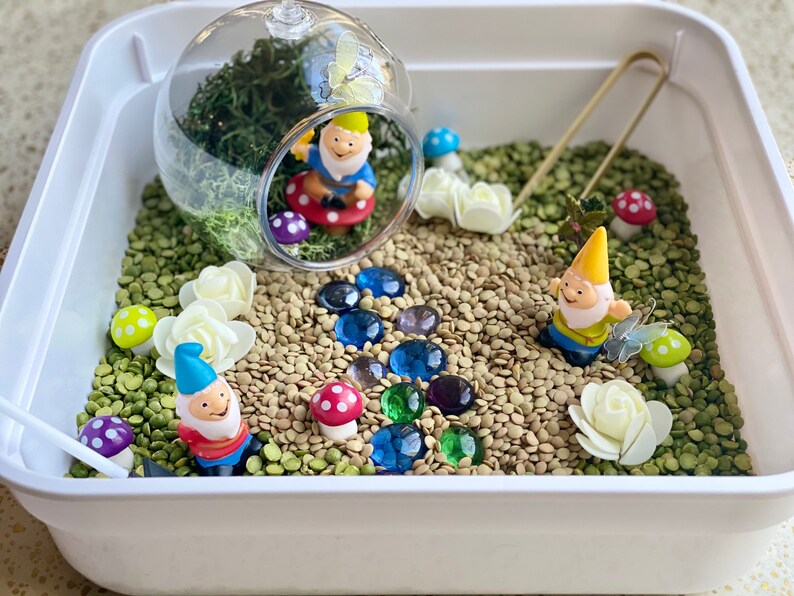 Gnome Garden Sensory Kit for Kids Fairy Garden Sensory Bin - Etsy