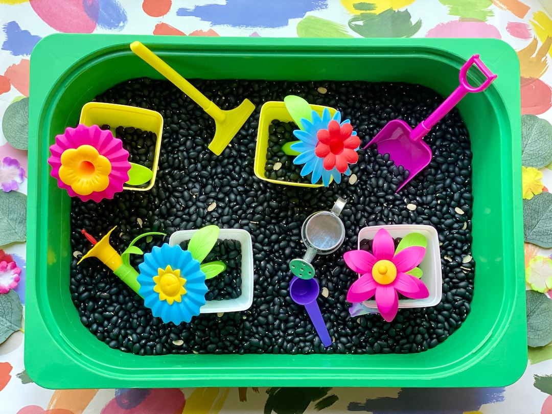 Learning Resources 1 Year Old Flower Garden Sensory Bin, Flower Sensory ...