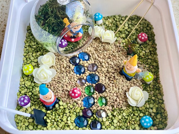 Gnome Garden Sensory Kit for Kids Fairy Garden Sensory Bin - Etsy