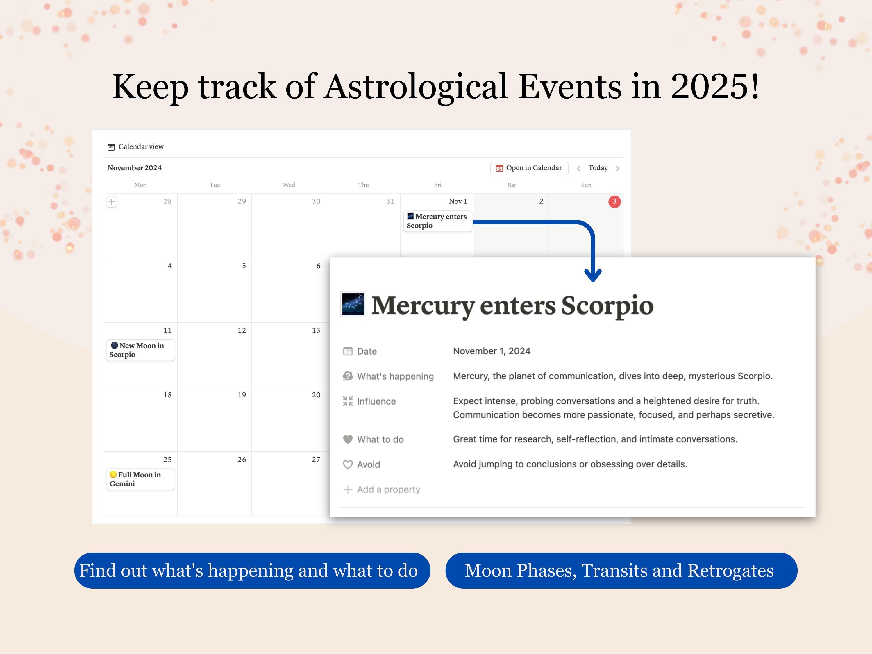 Astrology Notion Template Birth Chart Interpretation Planets and Zodiac ...