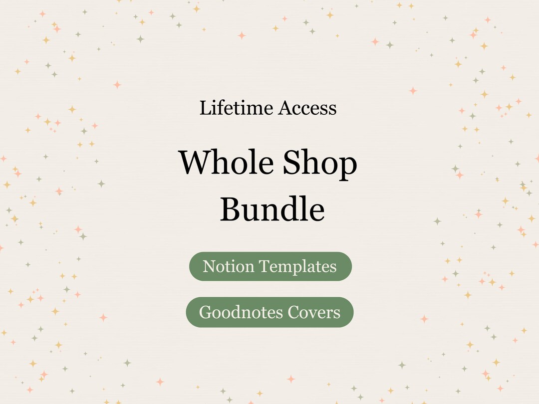Whole Shop Bundle Lifetime Access to Entire Store Bundle - Etsy