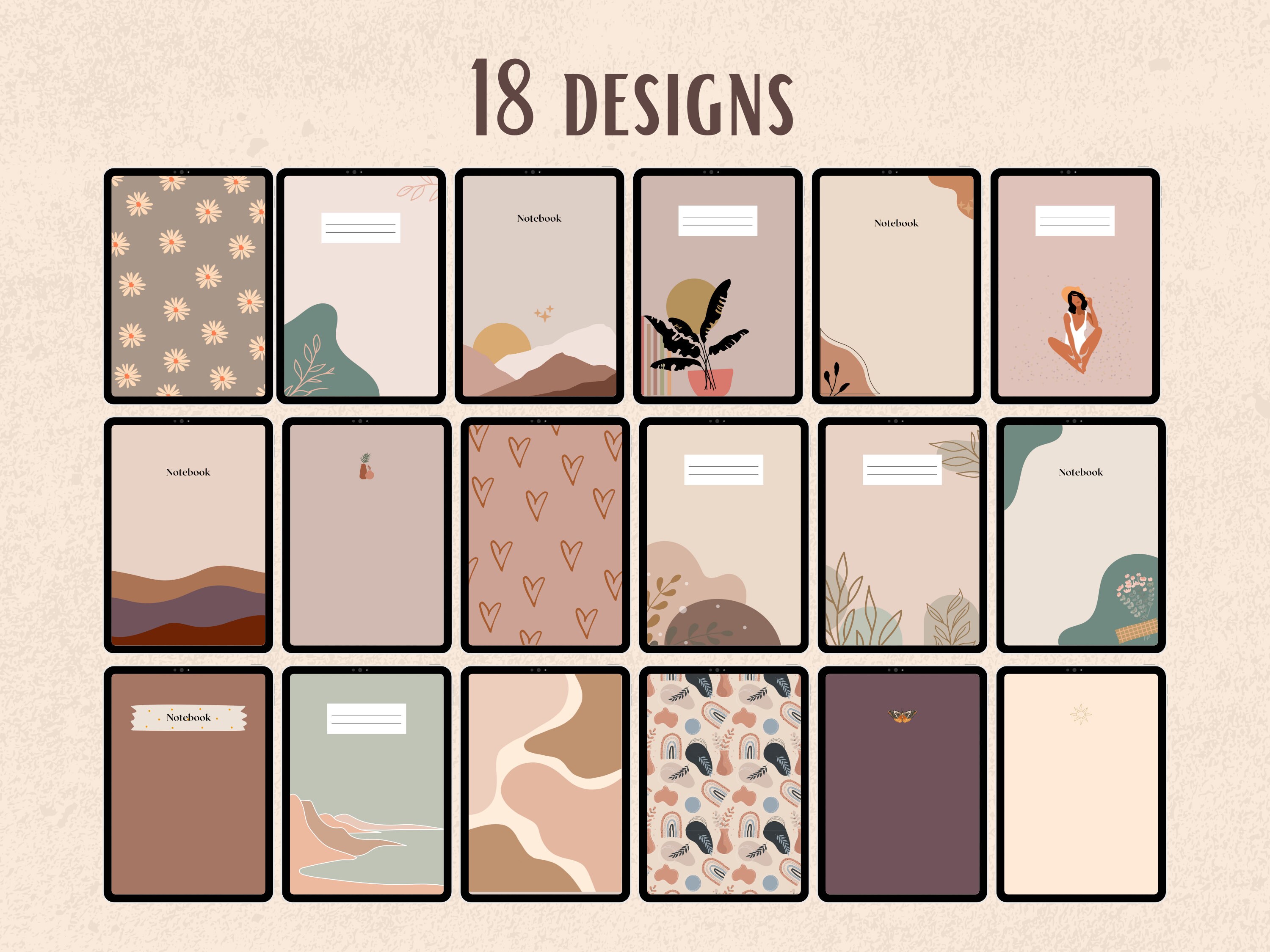 Boho Goodnotes Notebook Covers Aesthetic Notability Cover Digital ...