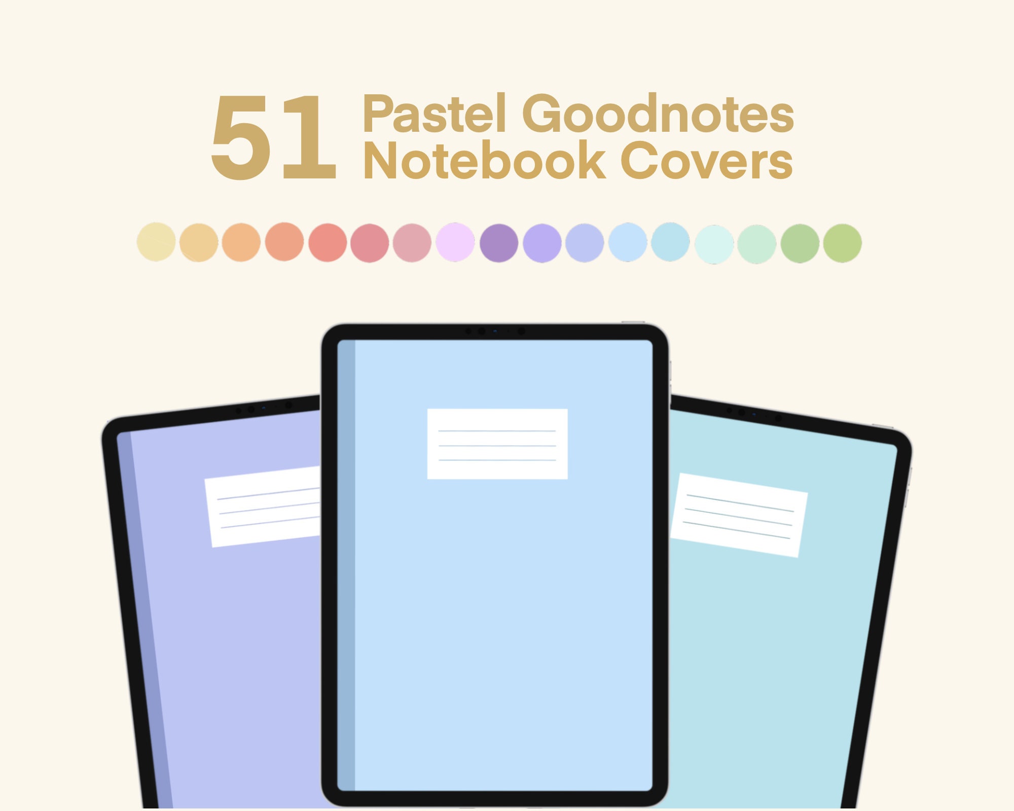Pastel Goodnotes Cover Digital Notebook Cover Notability Cover Simple ...