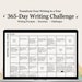 Writing Challenges Fiction Writing Prompts for Writers Printable Year ...