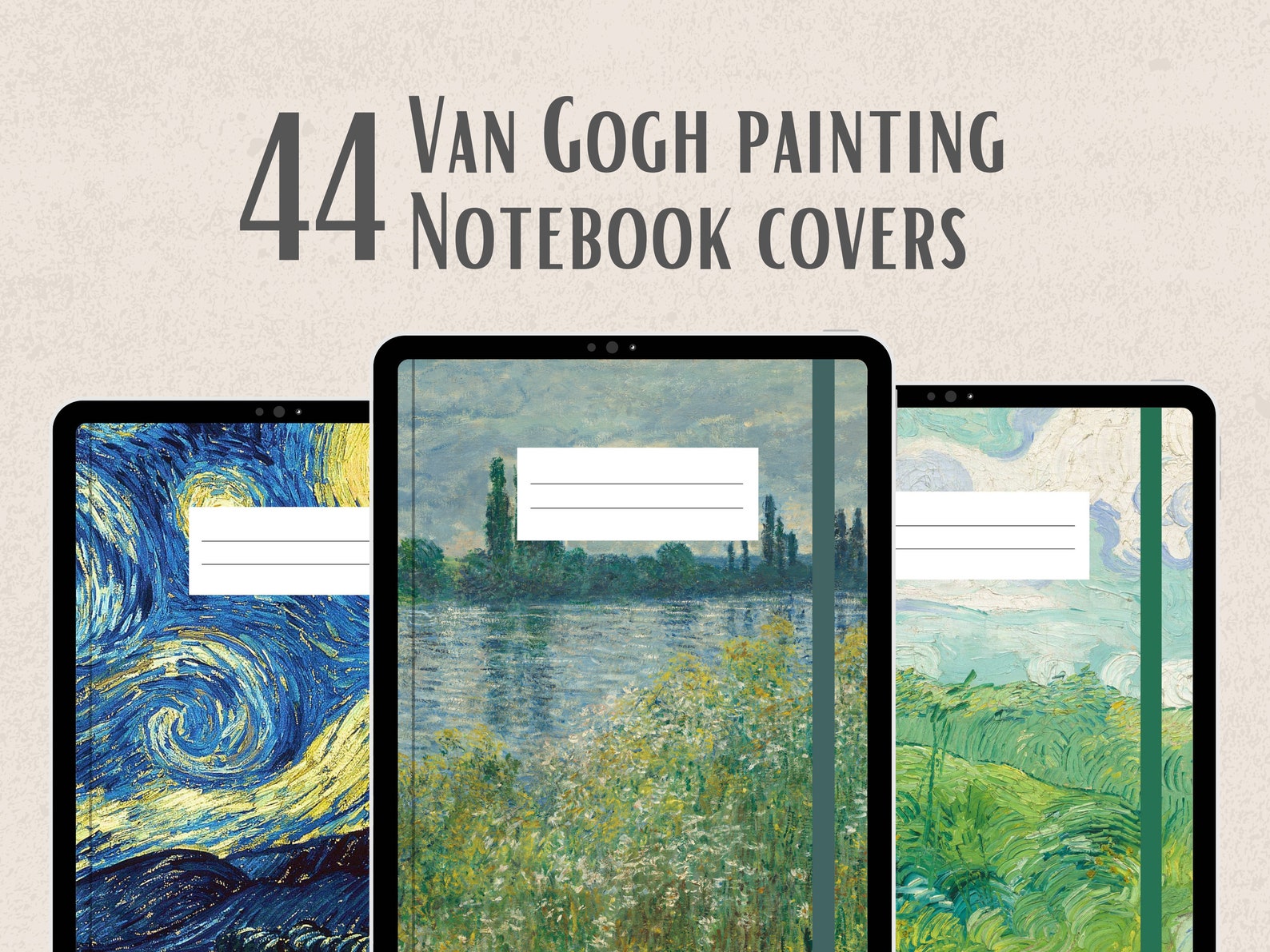 Goodnotes Notebook Covers Van Gogh Aesthetic Digital Art Covers Digital ...