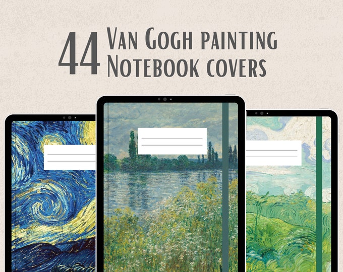 Goodnotes Notebook Covers Van Gogh Aesthetic Digital Art Covers Digital ...