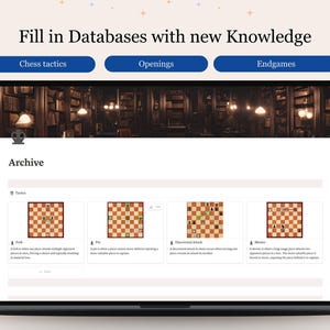 Chess Notion Template With Openings Endgames Databases Chess Study Notion for New Players and ...