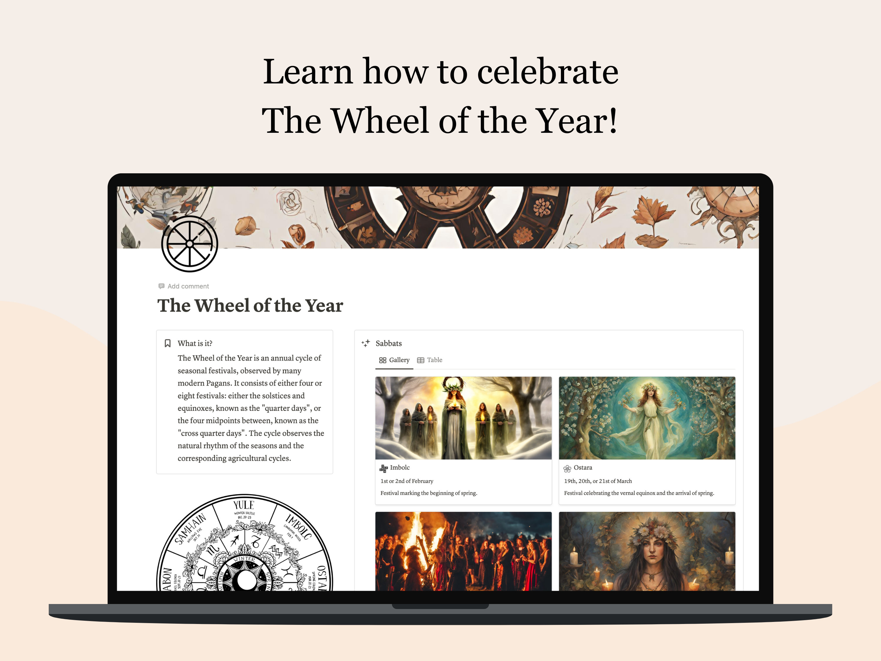 Book of Shadows Notion Template Grimoire Digital Witchy Planner for ...