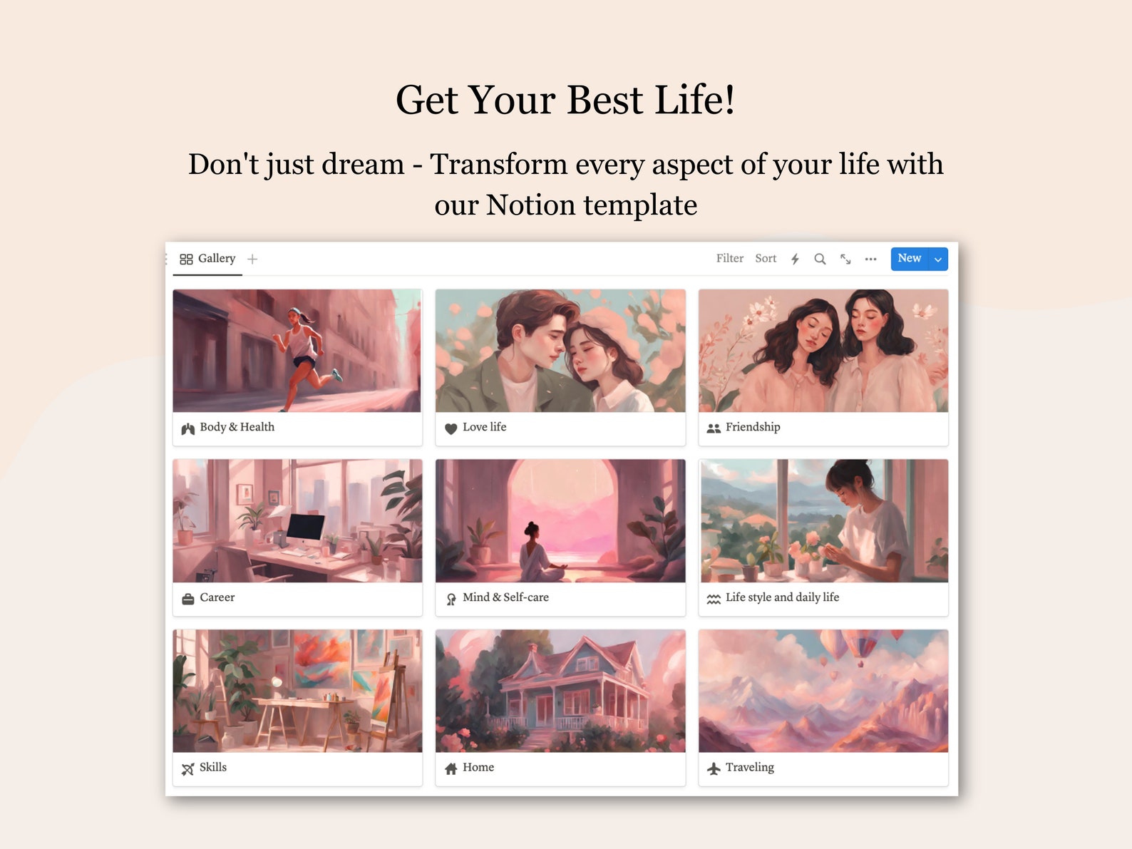 Dream Life Notion Template Manifestation Planner Productivity Digital ...