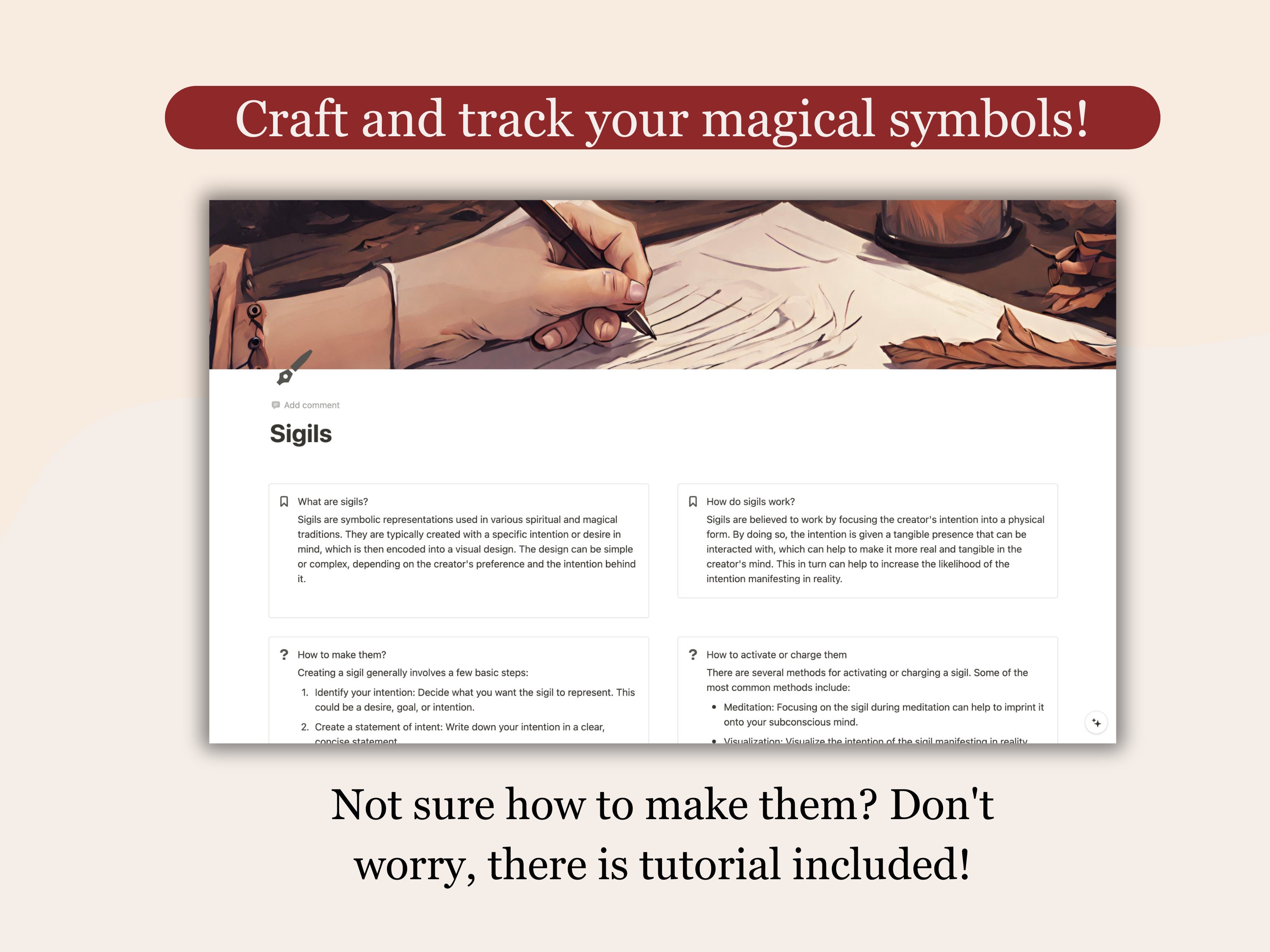 Book of Shadows Notion Template Grimoire Digital Witchy Planner for ...