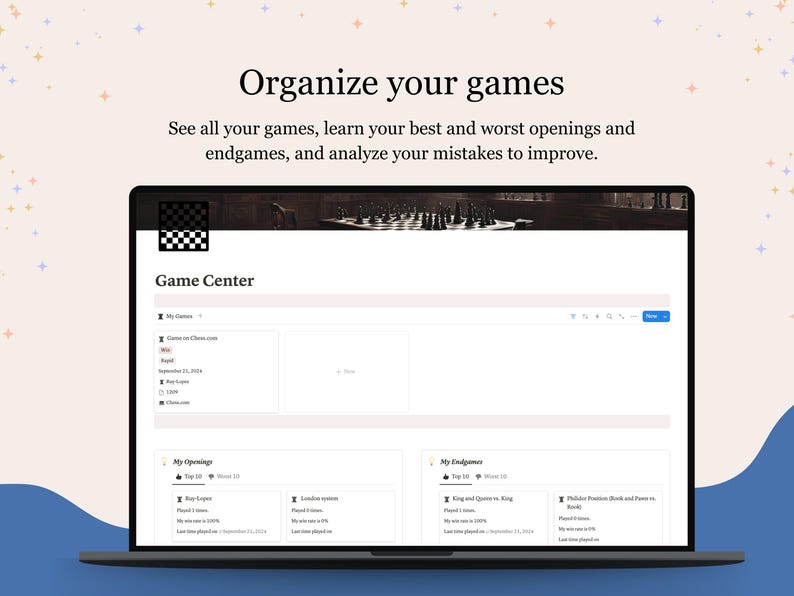 Chess Notion Template With Openings Endgames Databases Chess Study Notion for New Players and ...