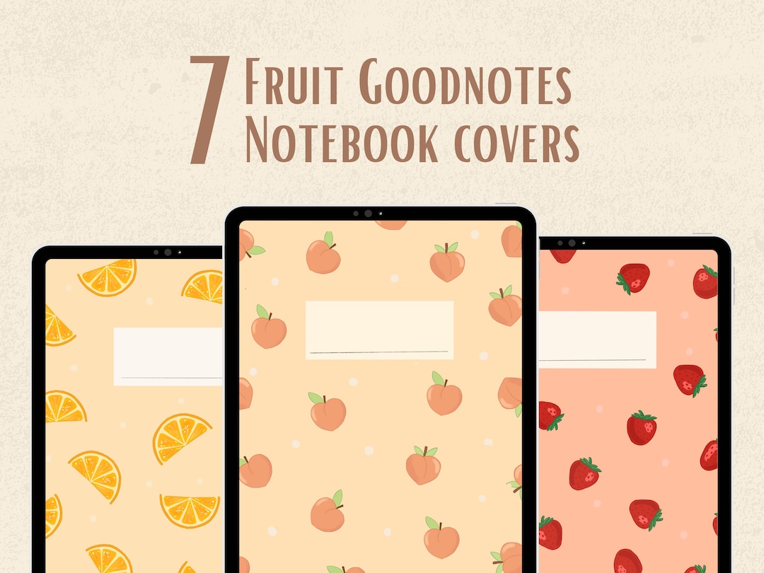 Digital Notebook Covers Fruit Pattern Goodnotes Covers Notability Cute ...
