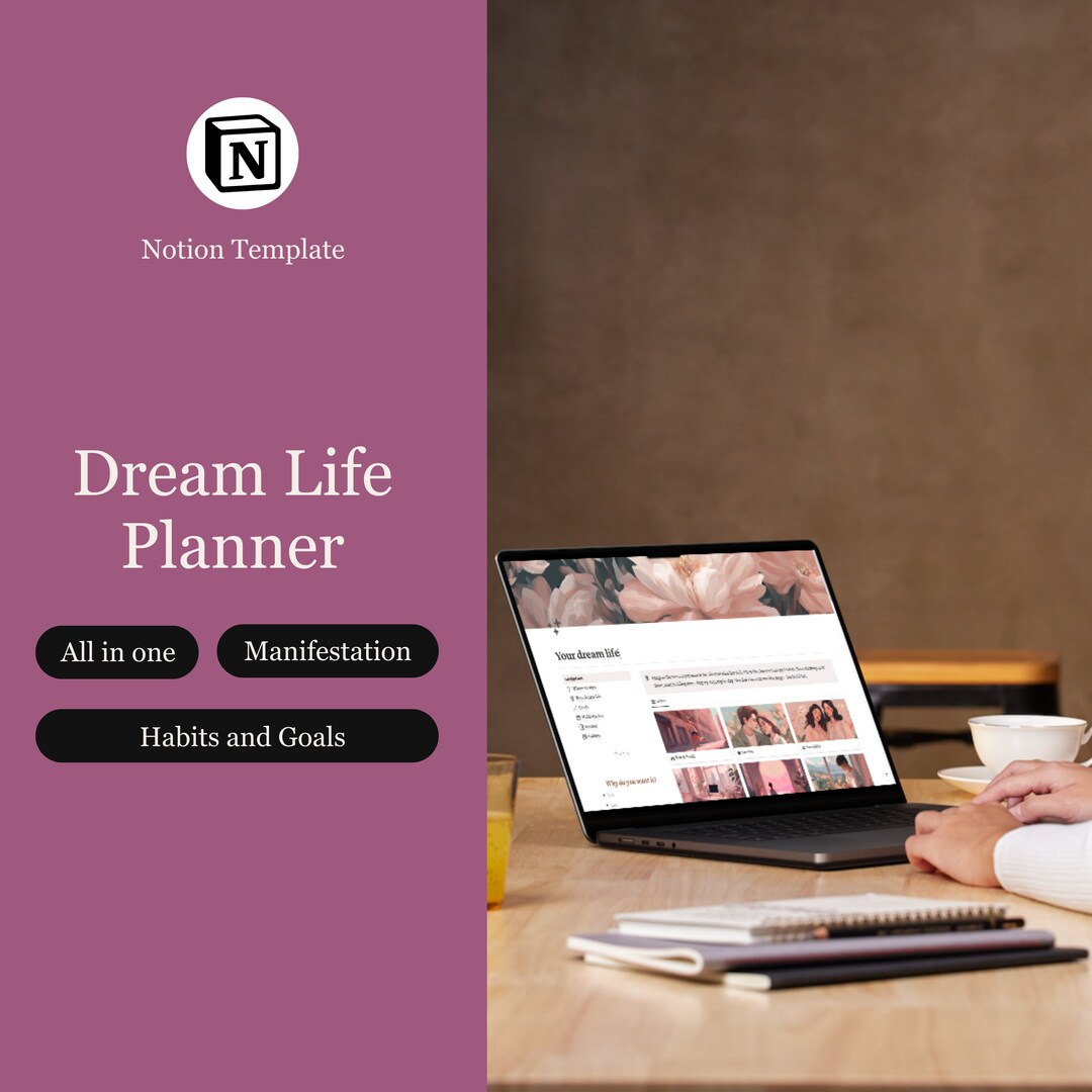 Dream Life Notion Template Manifestation Planner Productivity Digital ...
