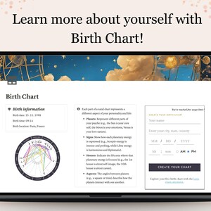 Astrology Notion Template Birth Chart Interpretation Planets and Zodiac ...