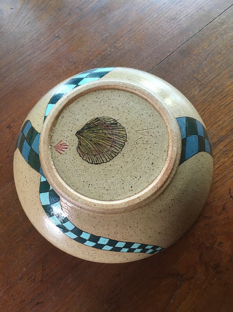 Ocean Life Ceramic Serving Bowl – Hand-painted Fish Design - Etsy