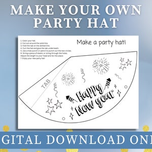 New Years Activities for Kids, New Years Eve Party Hat, Kids Year in ...