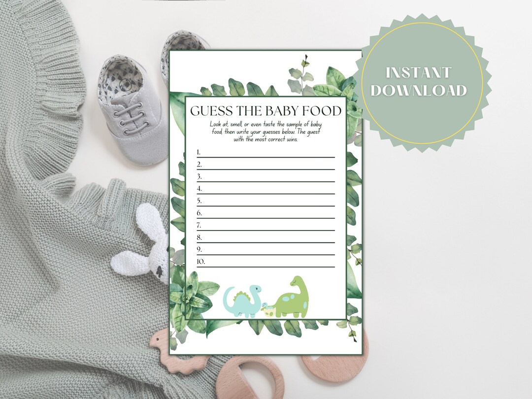 Guess the Baby Food Game, Name the Baby Food Game Printable, Baby Jar ...
