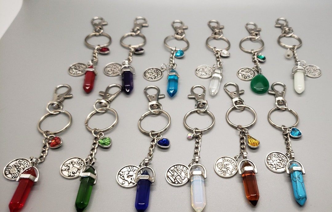 Zodiac Sign Key Chains - Etsy