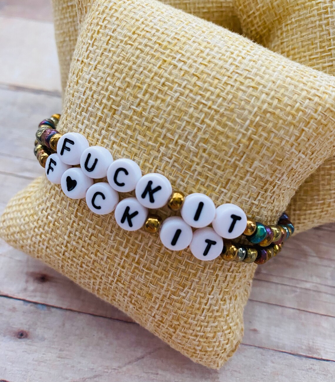 Fuck It Bracelet. Beaded Bracelet. Swear Word Bracelet. Curse | Etsy