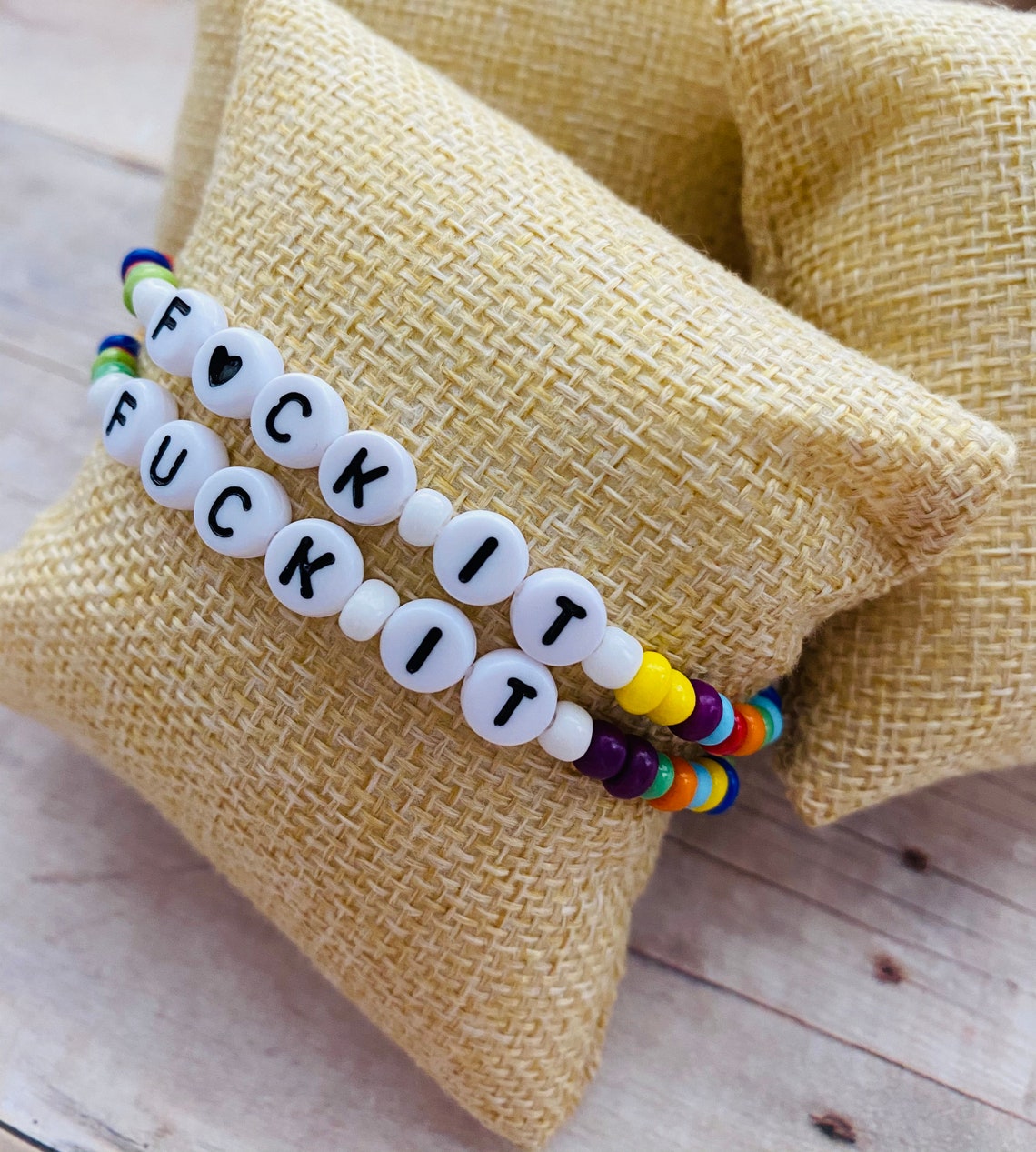Fuck It Bracelet. Beaded Bracelet. Swear Word Bracelet. Curse | Etsy